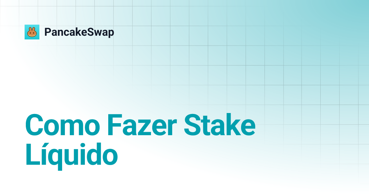 Como Fazer Stake Líquido | PancakeSwap